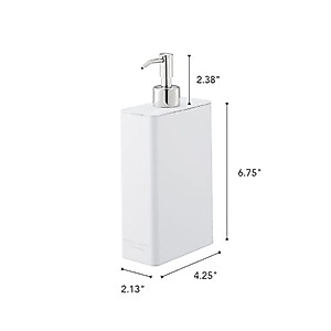 Yamazaki Tower Body Soap Dispenser White Rectangular