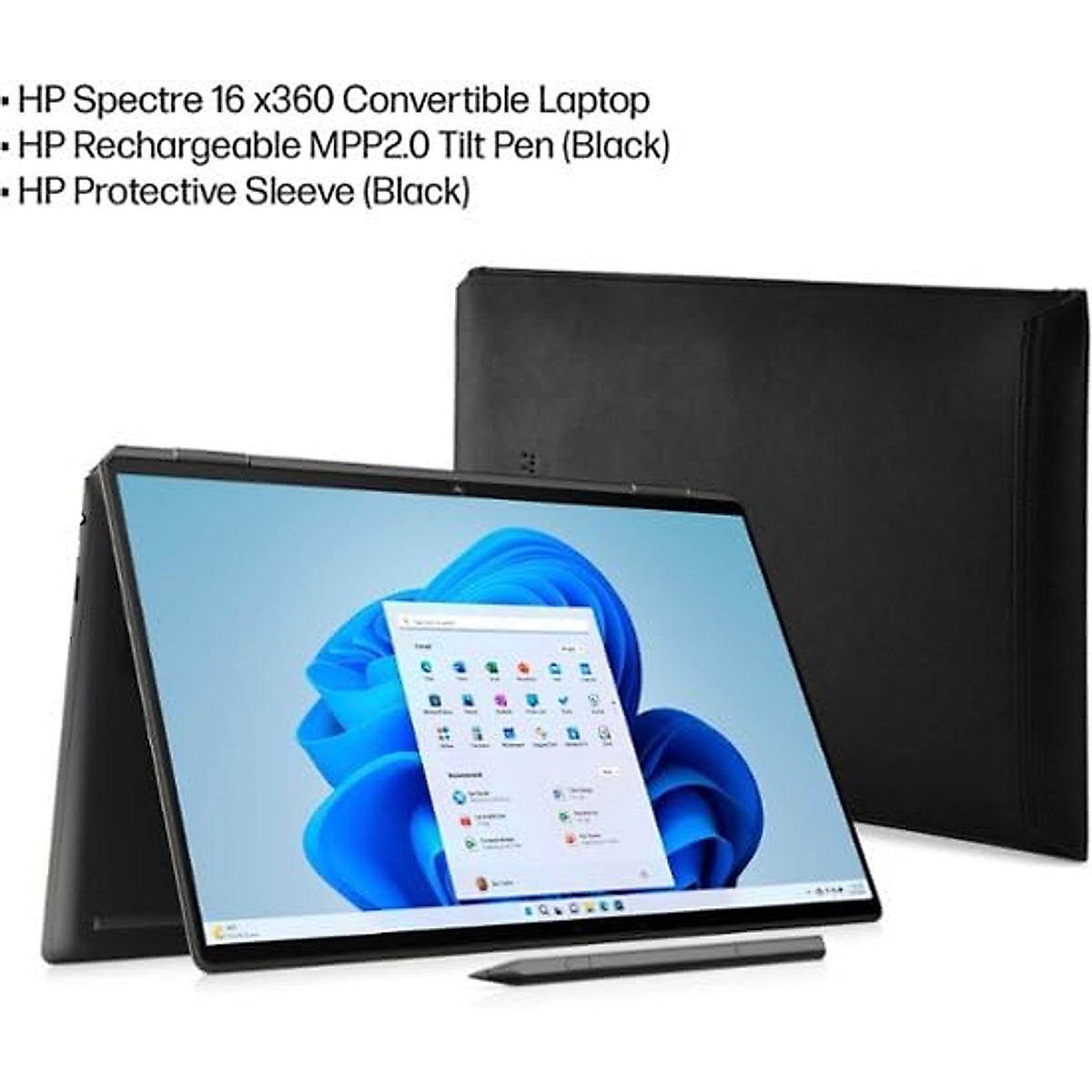 HP- Spectre 2-in-1 | Display: 16" 3K+ Touch-Screen | Processor: Intel Evo Core i7 | RAM: 16GB | Memory: 512GB | Pen Included - Nightfall Black