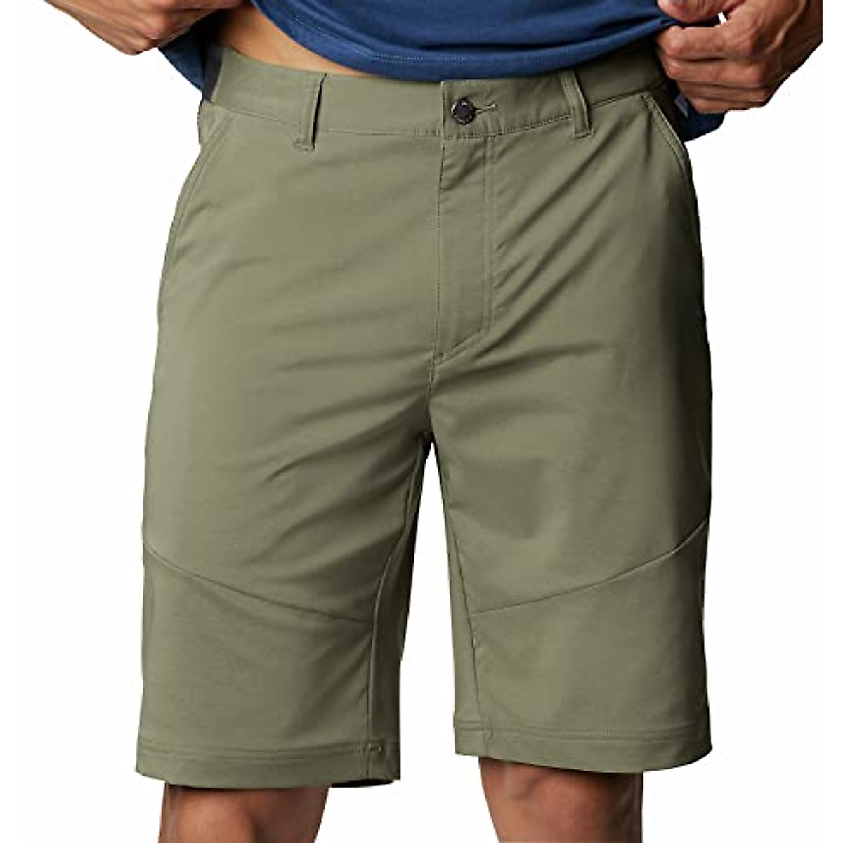 Columbia Men's Tech Trail Short, Stain Resistant, Sun Protection, Stone Green, 36