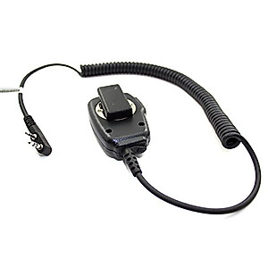 BridgeCom BCS-200 Shoulder Speaker Mic K-1 Plug IP-54 Rated for DMR and Analog AnyTone, Kenwood, Woxun Amateur Ham Business Portable Two Way Radio