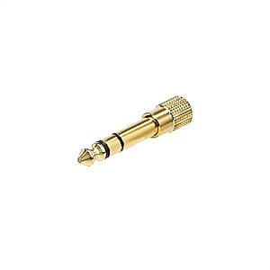 Amazon Basics Gold Plated 6.35mm 1/4 Male to 3.5mm 1/8 Female Stereo Headphone Adapter - 5-Pack