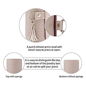 Vlando Viaggio Small Jewelry Case Box, Travel Essential Accessories for Women, Gifts for Travelers Couples Mom Friends