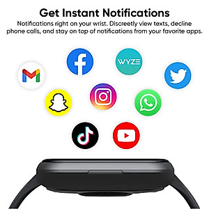 WYZE Smart Watch, Aluminum Smartwatch for Android Phones and iOS Phones IP68 Waterproof Fitness Tracker with Heart Rate/Blood Oxygen/Sleep/Menstrual Monitor Digital Watch (Watch 47MM)