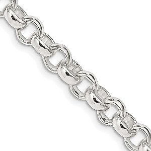 IceCarats 925 Sterling Silver 6.75mm Cable Link Chain Belcher Necklace 18 inch