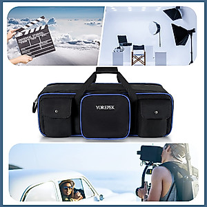 YOREPEK Tripod Carrying Case Bag 50.5", Durable Light Stand Bag with 2 Removable Padding, Photo Studio Equipment Case for Tripods, Monopods, Speaker Stands, Umbrellas, Gear, Mic Stand, Tent Pole