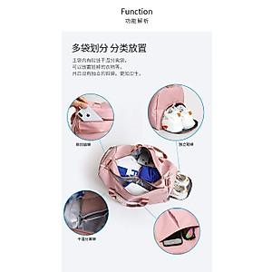 Magik Sports Gym Travel Duffel Bag Wet Pocket Shoes Compartment Swim Yoga Training (Purple)