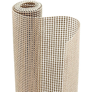 Tough Grip Liners Shelf Liners Drawer Non Slip for Cabinets Non Adhesive Drawer and Shelf Liner for Storage, Kitchen,Shelves and Tables 11.8" x 59" (30cmx150xm) (Beige)