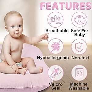 Corduroy Baby Lounger Cover | Mexxi 100% Hypoallergenic Cotton Newborn Cover | Durable Soft Spare Cover (Cover Only) (Corduroy, Sakura Pink)