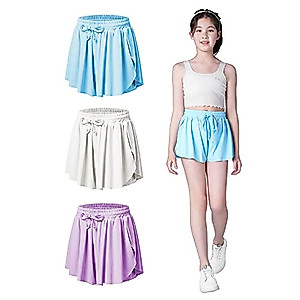 Flowy Shorts Girls Butterfly Shorts Girls Athletic Shorts Kids Butterfly Shorts Toddler Youth with Liner 2-in-1 Running,Active