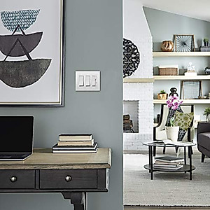 Legrand radiant RWP263WCC6 Screwless Wall Plates, 3 Gang, Three Decorator Rocker GFCI Cover, White (1 Count)