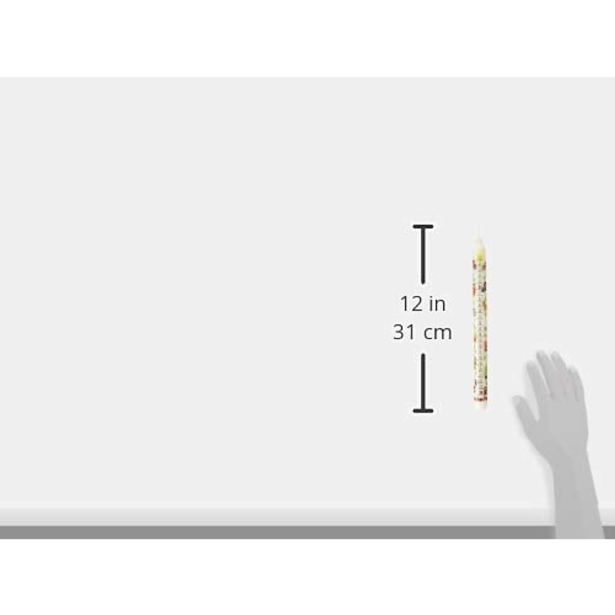 Alexander Taron 5001W German Countdown Tradition Winter White Wax Christmas Advent Candle,Gray,12 inch