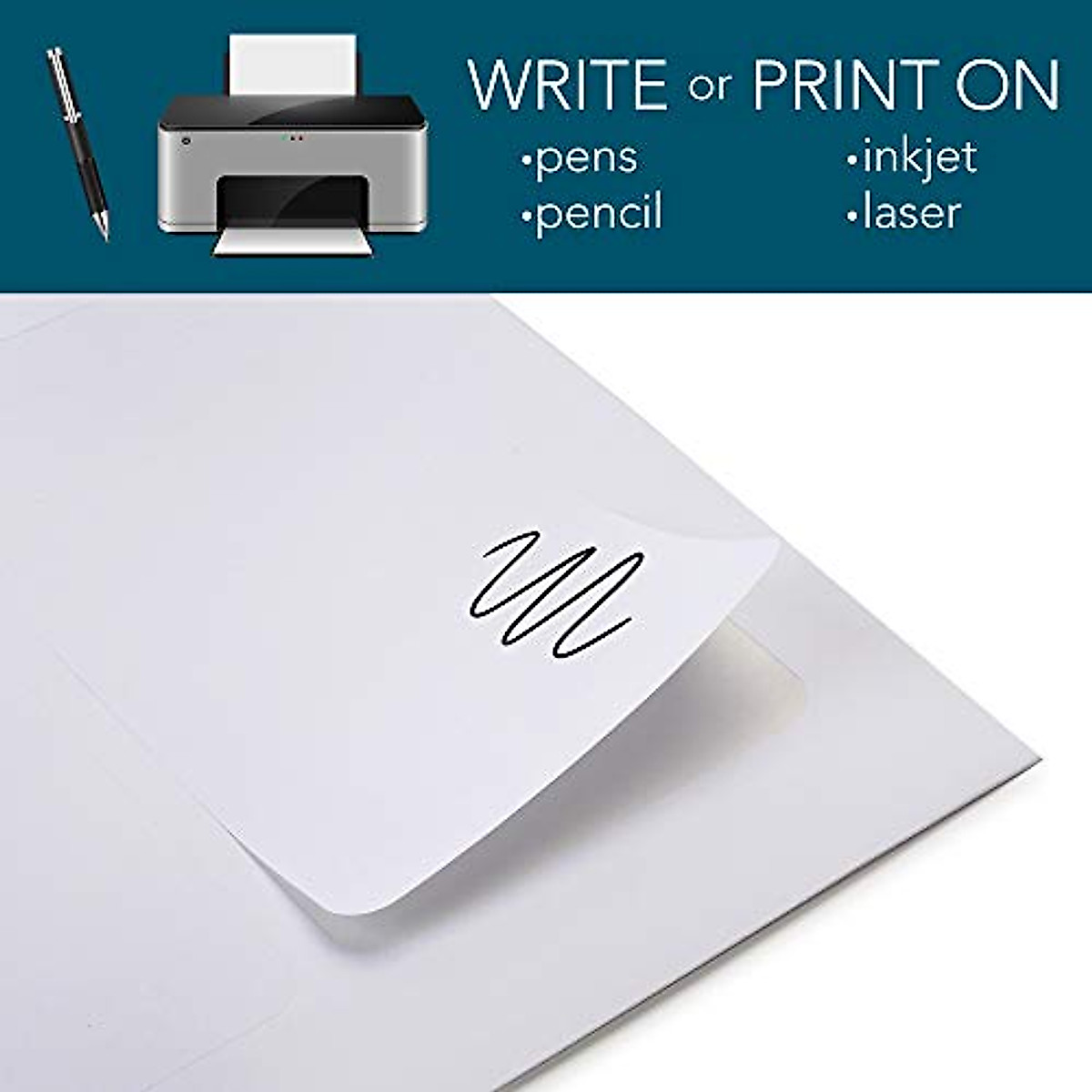 LotFancy Name Tag Stickers, 2 1/3" x 3 3/8", 20 Sheets (160 Labels), Matte White, Adhesive Blank Badge Labels for Inkjet/Laser Printer, Printable Sticker Paper