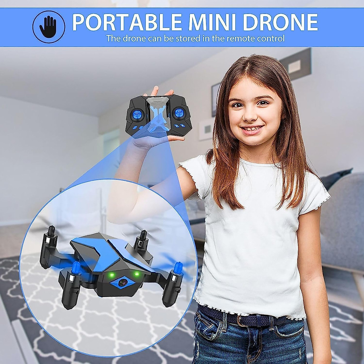 ATTOP Mini Drone for Kids with FPV Camera, Toys Gifts for Boys Girls with Voice Control, 3D Flips, Altitude Hold, Headless Mode, One Key Start, Trajectory Flight, RC Quadcopter Foldable Kids Drone