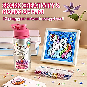 Gem Art, Kids Diamond Painting Kit with Big 5D Gem, Arts and Crafts for Girls Ages 4-12, Gem Craft Activities Kits, Premium Diamond Art Gift Ideas for Girls Crafts Ages 4, 5, 6, 7, 8, 9, 10, 11, 12