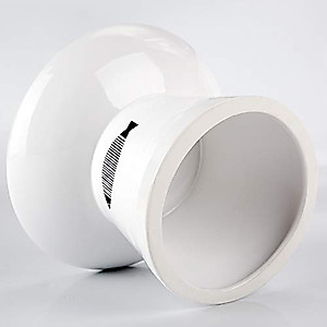 Yangbaga Cat Raised Food/Water Bowl for Elder Big Cats, Non-Skid 4.8x6.4in Premium Ceramic Cat Bowls with Stand, Sturdy and Anti-Fall… (White)