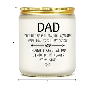 Memorial Gifts for Loss of Dad, Sympathy Candle Loss of Dad Gifts, Bereavement Gifts for Loss of Dad, Remembrance Gifts Condolence Gifts -7oz Lavender Scented Candle