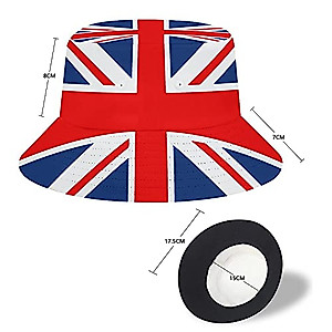 UK British Flag UK British Flag Bucket Hat Unisex Bucket Hats Summer Travel Beach Sun Hat Outdoor Cap Fisherman Hat for Women Men Boys Gilrs