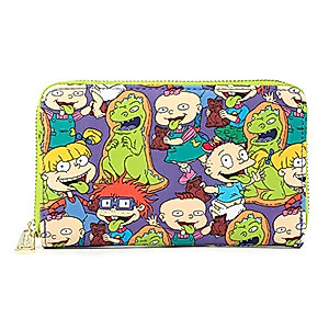 Loungefly Nickelodeon Rugrats Reptar Bar All Over Print Zip Around Wallet