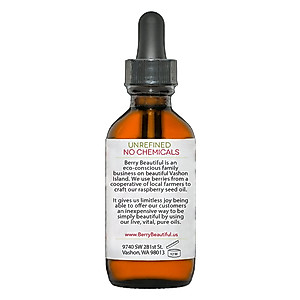 Berry Beautiful 100% Pure Red Raspberry Seed Oil – 2 fl oz | Sustainably Cold-Pressed from Northwest Co-op Raspberries