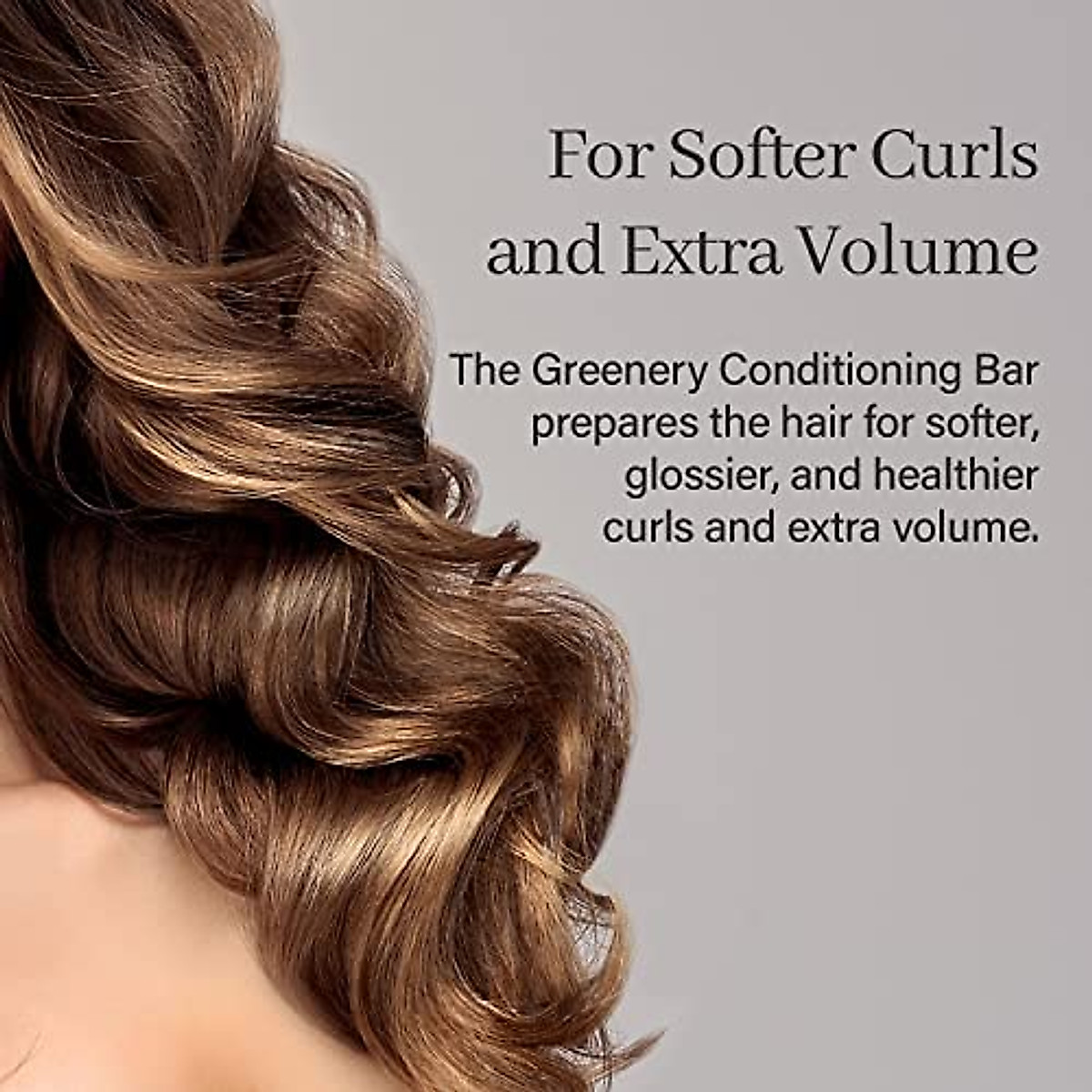 ARENCIA Greenery Conditioner bar for Moisturizing and Volumizing - Frizz-Free Formula for Curly Hair, Hair Softening and Detangling, Color Protecting - Vegan, pH balanced, Sulfate free, Natural