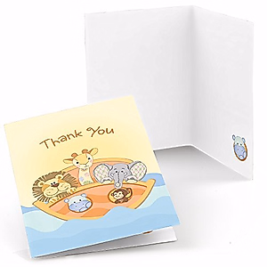 Big Dot of Happiness Noah's Ark - Baby Shower Thank You Cards (8 count)