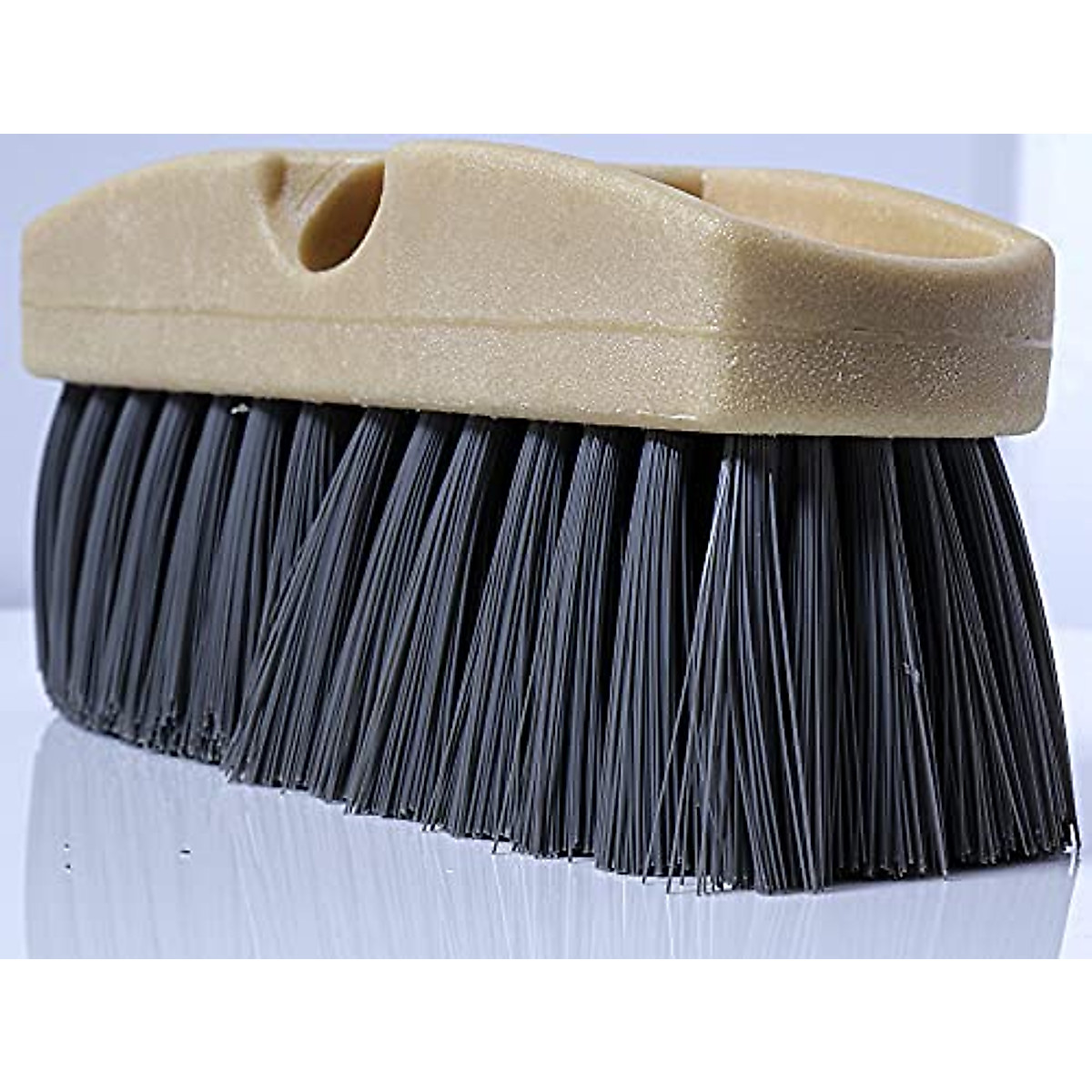 GUTTER MASTER GutterMaster GM-214P-8 Grey 8 Inch Oblong Medium Stiff Flow Through Floor and Deck Scrub Brush Head
