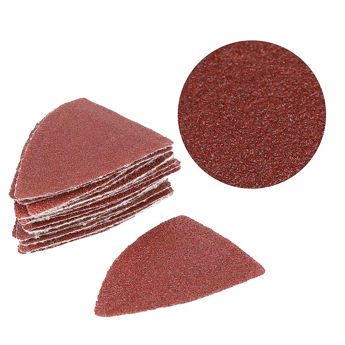 Triangle Sanding Pads Oscillating Tool Sanding Pad Oscillating Tool Accessories Double Action Sanding Kit 82Pcs DIY Woodworking Sand Paper Mini Delta Oscillating Multi Tool Polishing Sander Sand Paper