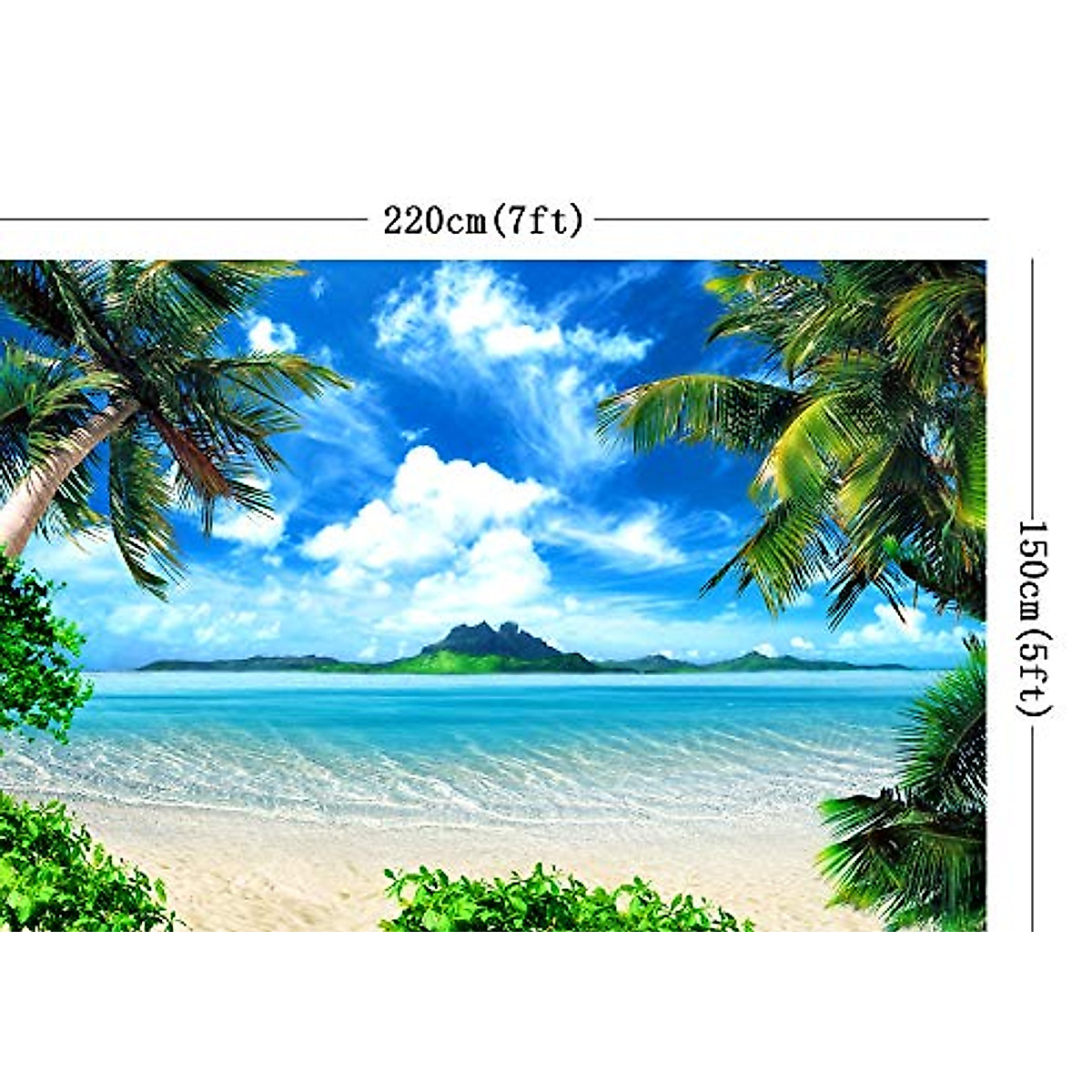 Summer Beach Photography Backdrops Ocean Tropical Photo Booth Wedding Party Decoration Background Studio Props Vinyl 7x5ft XT-6594