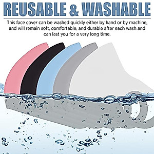 10PCS Kids Colorful Face Mask Covers with Elastic Ear Loop Cover Full Face Anti-Dust, Unisex, Washable, Breathable, and Reusable (Kids Colorful)