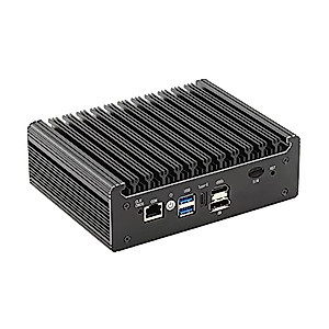 HUNSN Micro Firewall Appliance, Mini PC, OPNsense, VPN, Router PC, Intel Celeron N4505, RS41, AES-NI, 4 x 2.5GbE I226-V, Console, Type-C, HDMI, DP, SIM Slot, 4G RAM, 32G SSD