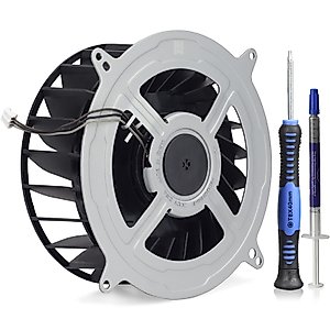 Gorliskl Replacement of Internal Cooling Fan for Sony PlayStation 5 PS5 Series Fan 12047GA-12M-WB-01 12V 2.4A 23 Blades Fan General 17 Blades G12L12MS1AH-56J14 Fan(with Opening Tool)