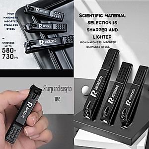 Nail clippers set matte stainless steel 3 pcs fingernail clippers &slant edg Toenail Clipper Cutter Metal Case .The best gift nail clippers for men and women