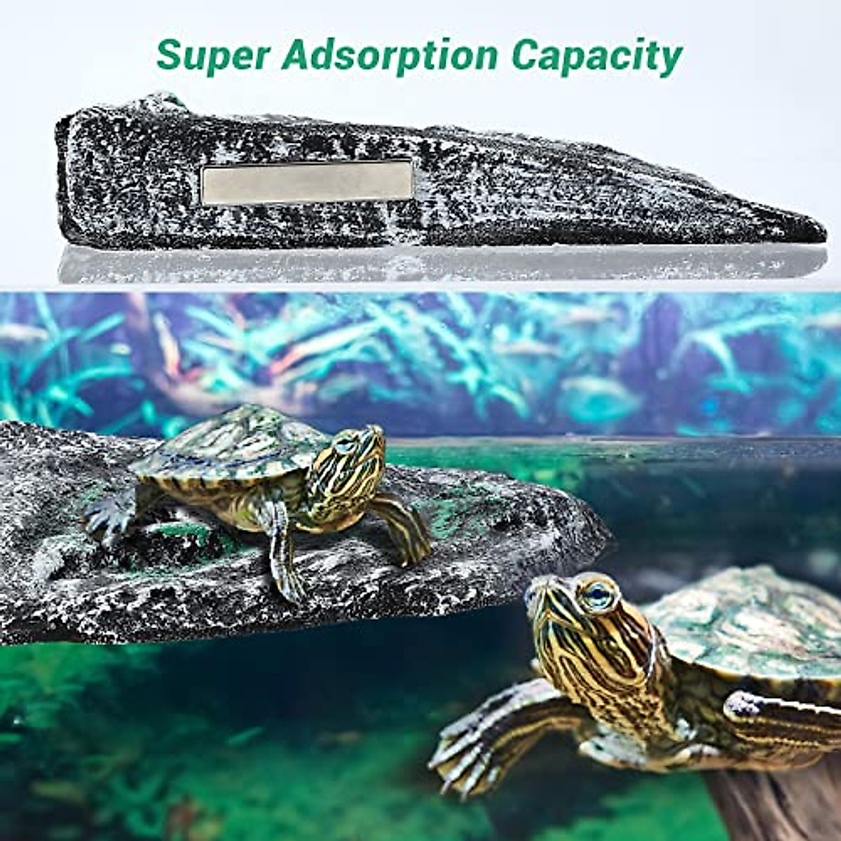 INKPET Turtle Floating Basking Platform, Reptile Climbing Tortoise Resin Resting Terrace for Frogs Newts Amphibians Lizard