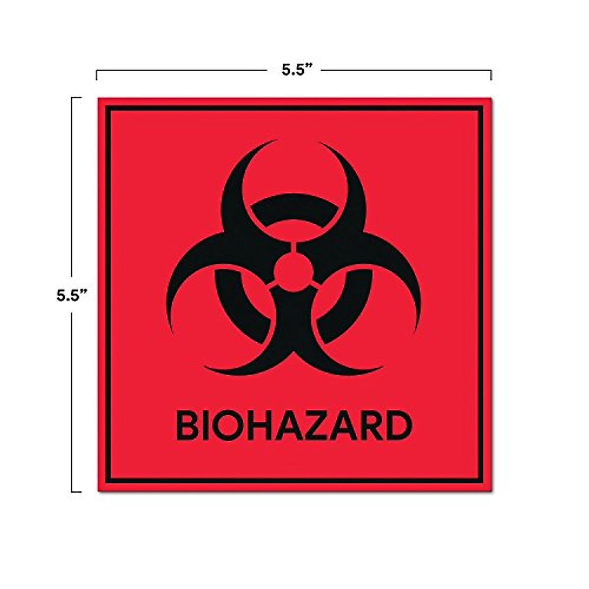 Biohazard Stickers Signs (Pack of 10) | Decals for Labs, Hospitals, and Industrial Use by Sutter Signs