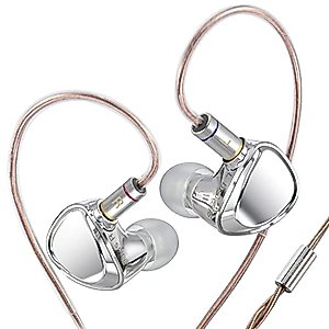 bsbaiss BS1 in Ear Monitor, Dynamic Hybrid 4BA+1DD Deep Bass Wired Earbuds Headphone, HiFi Stereo IEM Earphones with Detachable MMCX Connector for Audiophiles Musicians (Without Mic)