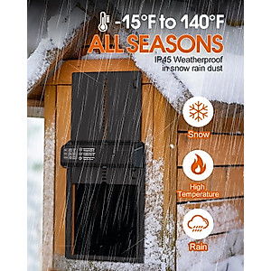 Hopet Automatic Chicken Coop Door with Timer Large LCD Display 2023 Upgraded Electric Battery Powered Aluminum Chicken Coop Door Accessories Poultry Door Opener Training Flock