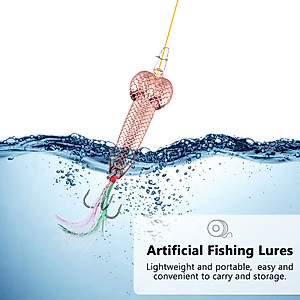 NUOBESTY Fishing Tackle 1 Pc Simulation Metal Fishing Bait Lifelike Lures Fishing Bait with Hooks Artificial Water Lures Fishing Tool Bait Treble Hook Swimbaits Hook Freshwater Zinc Alloy