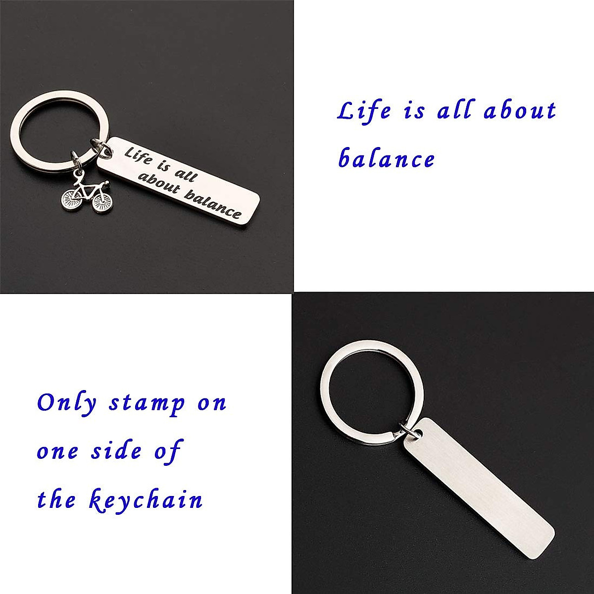 CENWA Funny Biker Lovers Gift Cycling Keychain Bicycle Gift Mountain Bike Ride Gift Life Behind Bars Keychain Gift for Biker Racer(Life Behind Bars)