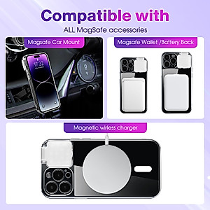 CEXHG Magnetic Case with LED Selfie Light for iPhone 13 Pro Max Case Rechargeable Portable Phone Ring Light for Selfie, Makeup, Tiktok, Live Stream Clear