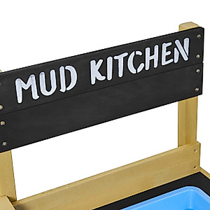 TP Toys, Kids Mud Kitchen | Backyard Kitchen Playset with Pretend Play Kitchen Accessories & Water Pan for Preschool Outdoor Play | for Ages 3-8 | Sustainable Sourcing from FSC Certified Timber.