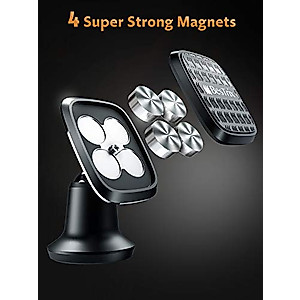 Bestrix Magnetic Phone Car Holder | Universal Magnetic Phone Mount for Car Dashboard Compatible iPhone 13 Pro max, 13 Pro, 12, 11, Xr Xs XS MAX X 8 8Plus 7 and All Smartphones up to 6.5" (Black)