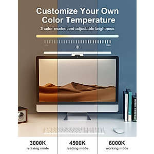 Kaulsoue Monitor Light Bar, Ultra-Wide 19.69" Screen Light Bar with Touch Control, Eye Care Monitor Lamp with 3 Color Modes, No Glare, USB Powered LED Desk Lamp for Office/Home/Study Room