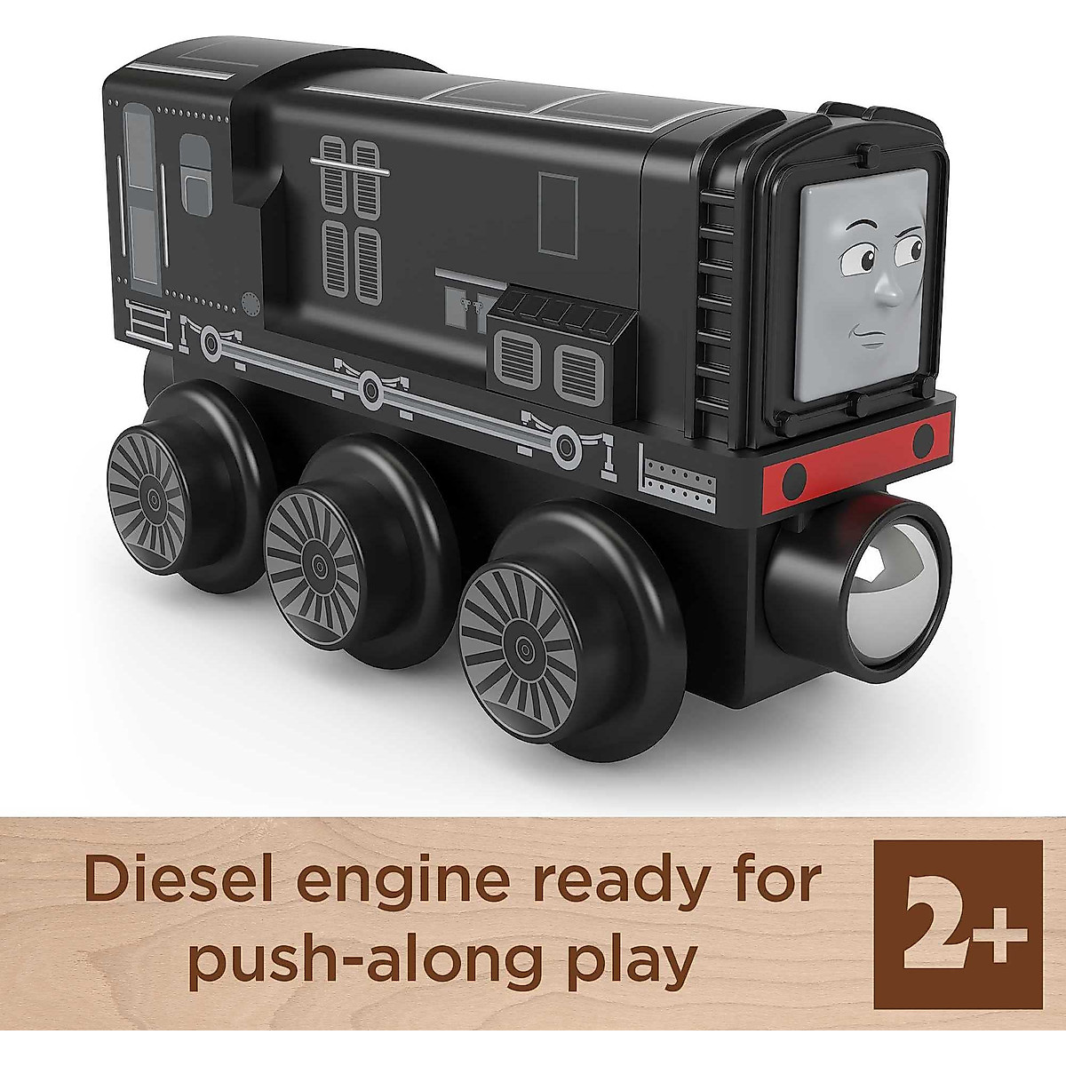 Thomas & Friends Wooden Railway Toy Train Diesel Push-Along Wood Engine for Toddlers & Preschool Kids Ages 2+ Years