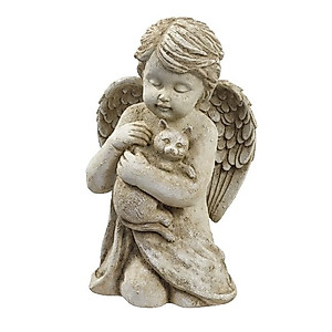 Grasslands Road Cherub with Cat, 7-Inch, Gift Boxed