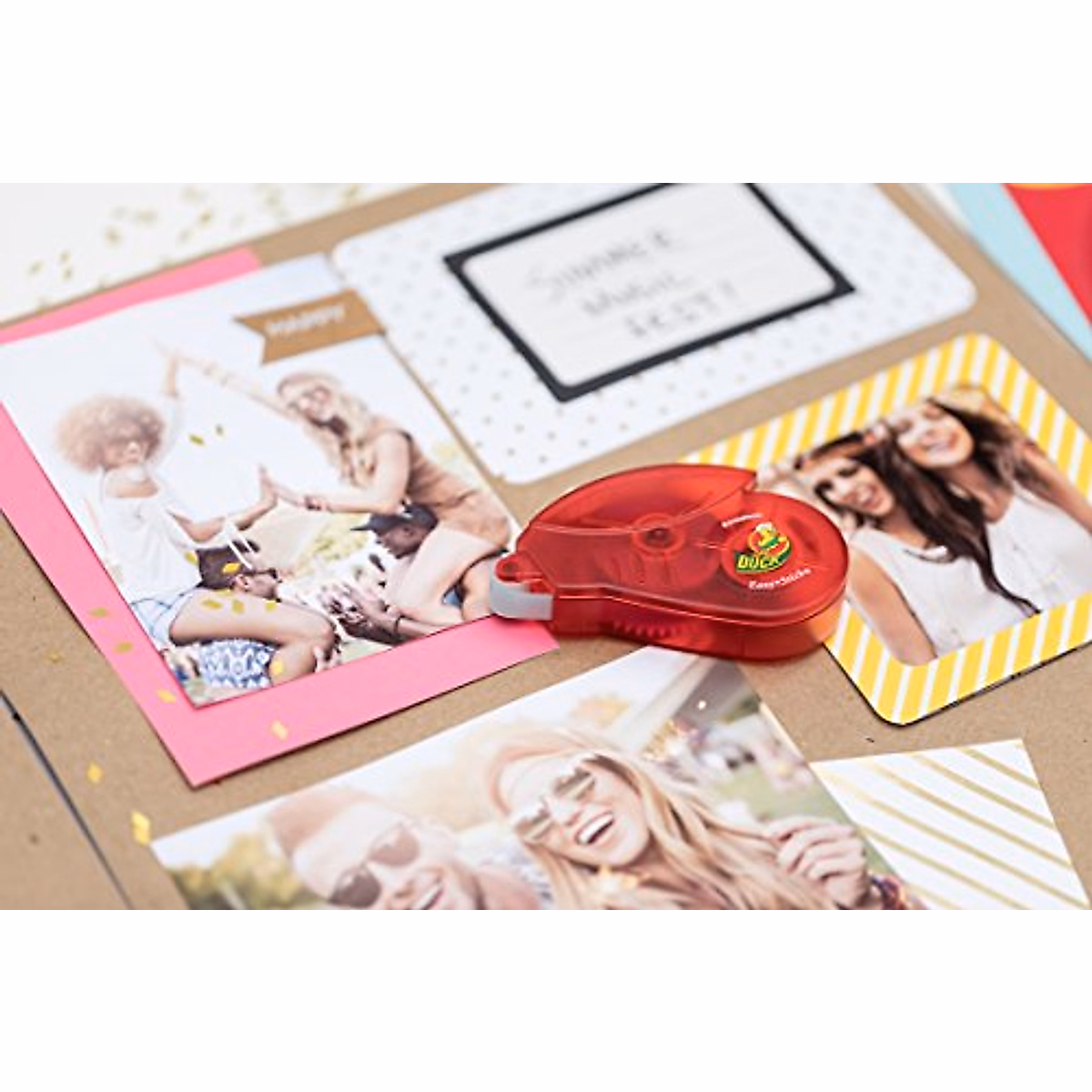 Duck Brand Easy-Stick Double Stick Adhesive Roller, 0.31 Inch x 255.6 Inches (280306)