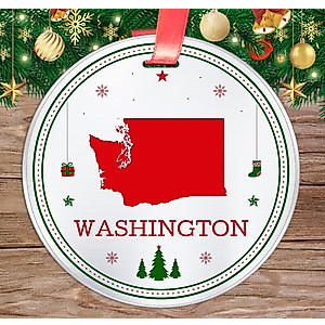 Elegant Chef Washington State Christmas Ornament- Tree Hanging WA Lover Christmas Decorations