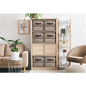 Sorbus Foldable Storage Bins - 11 Inch Sturdy Collapsible Fabric Storage Cubes with Handle - 4 Baskets for Organizing Clothes & Toys - Organization & Storage Baskets for Shelves, Pantry, Closet, Cubby