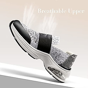 DREAM PAIRS Women's Comfortable Walking Shoes SDWS2206W Black/White