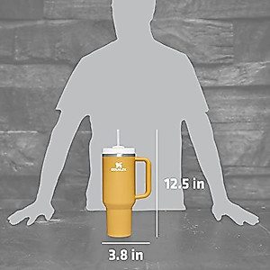 Stanley Quencher H2.0 FlowState Stainless Steel Vacuum Insulated Tumbler with Lid and Straw for Water, Iced Tea or Coffee, Smoothie and More, Yarrow, 40 oz