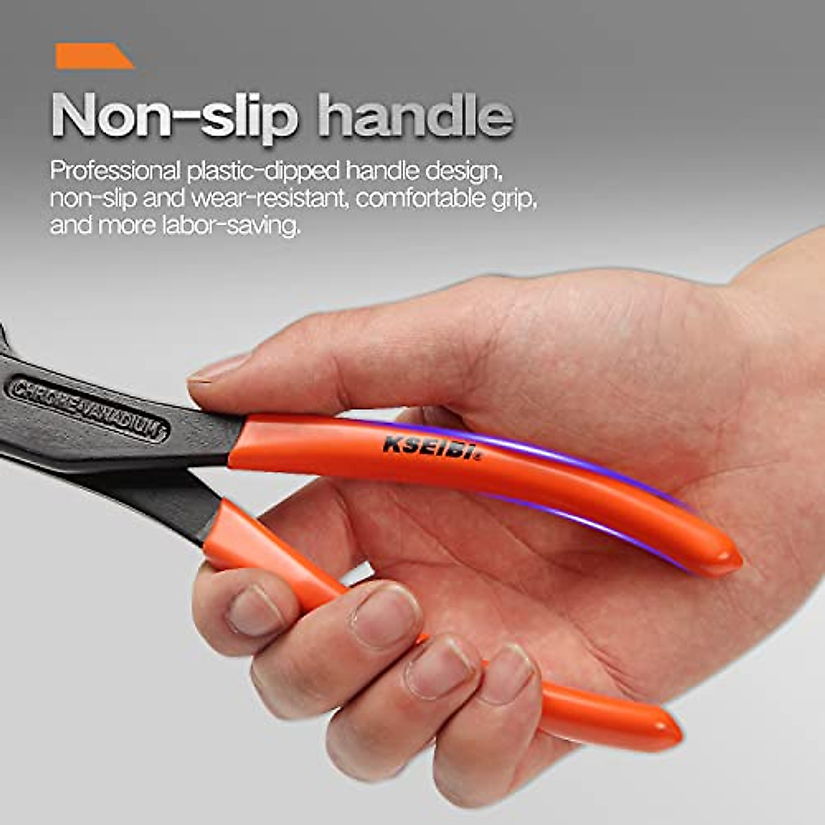 KSEIBI 141150 End Cutting Pliers 7 Inch Grip Handle Black Finish Chrome Vanadium Steel Carpenter Pincer, Nippers Tool, Cat Paw, Nail Remover, Rivet Cutting Pliers, Steel Wire Cutter Construction Tool